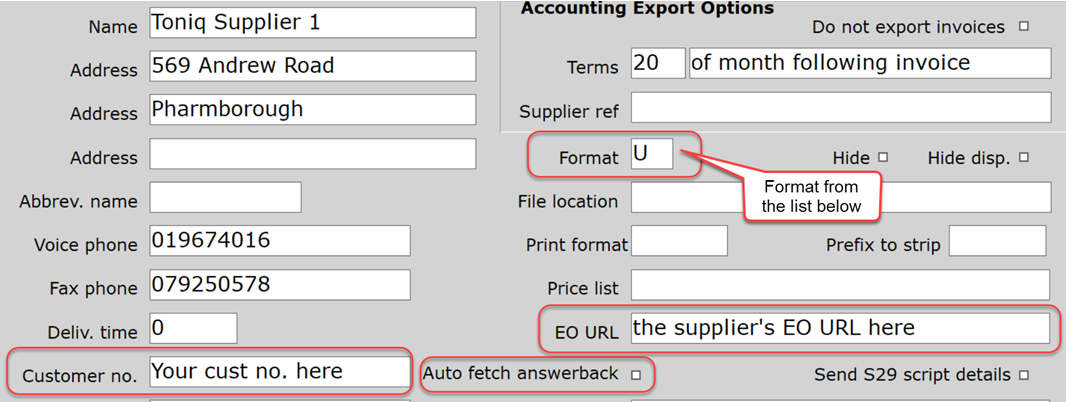 Available Suppliers for Online Ordering – Toniq
