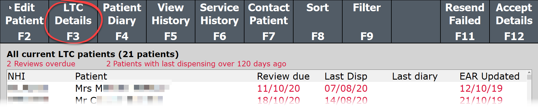 LTC – Exit Patient – Toniq