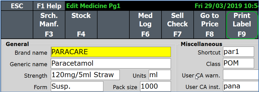 Medicine Details Labels – Toniq